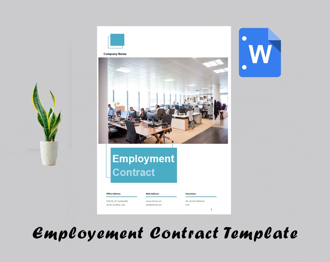 Employment Contract Template | Job Agreement | Work for Hire Agreement ...