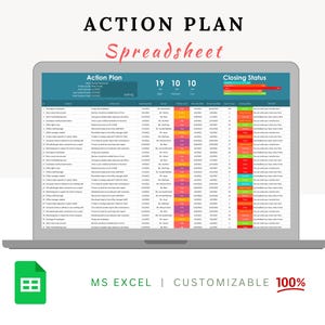 Action Plan Template | Task Tracker | Action Plan Form | Action Plan ...