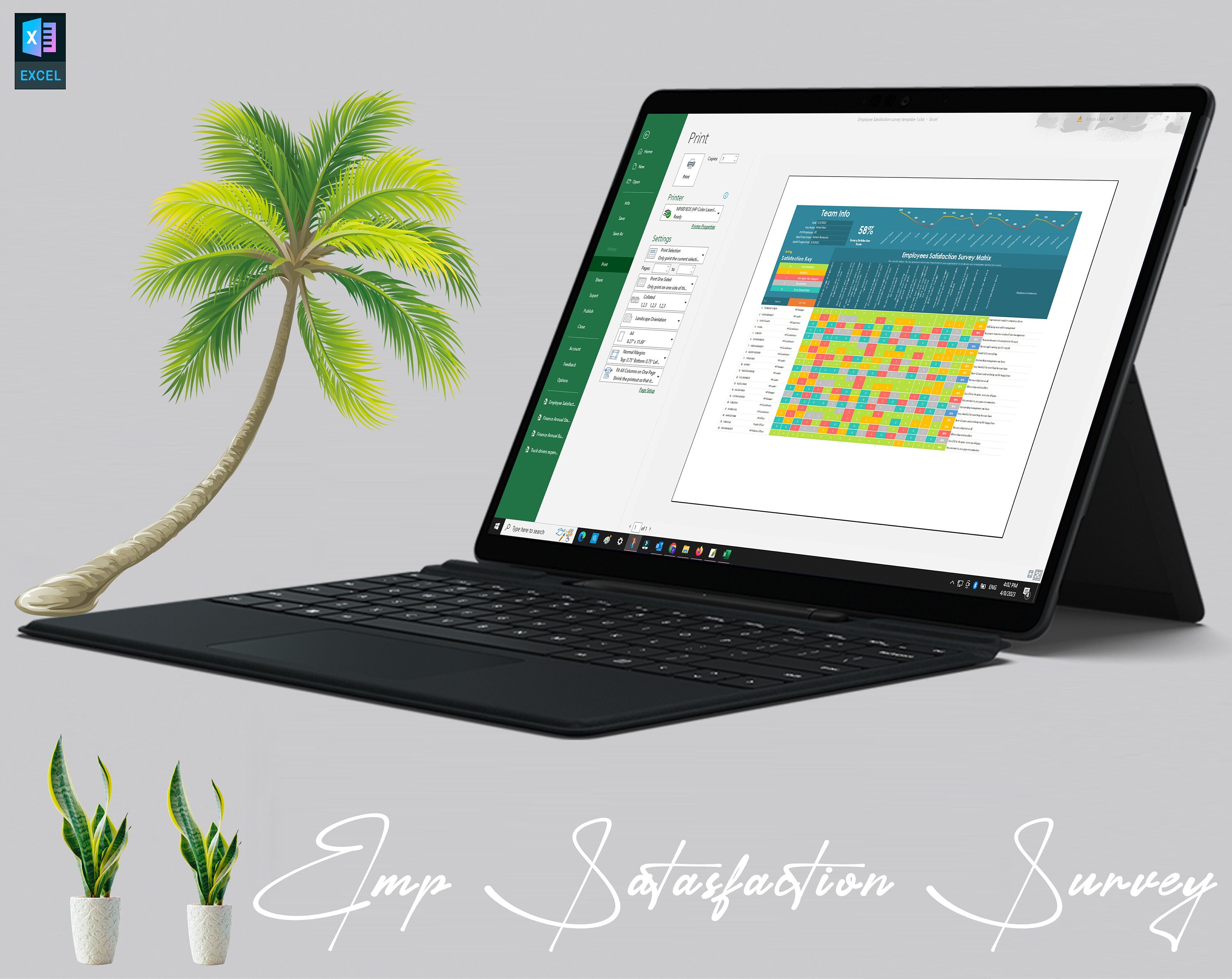 Employee Satisfaction Survey Matrix | Job Satisfaction | Workplace ...