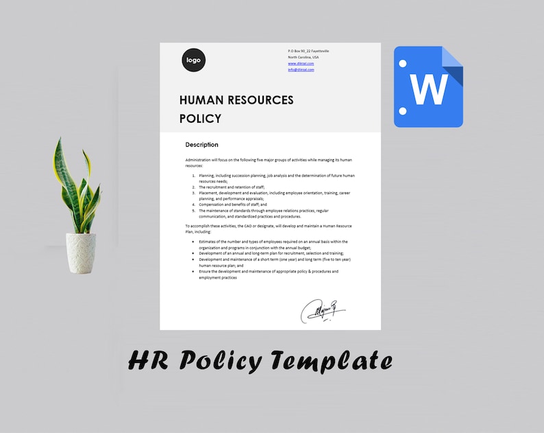 HR Policy Template | HR Policies and Procedures | Human Resources ...