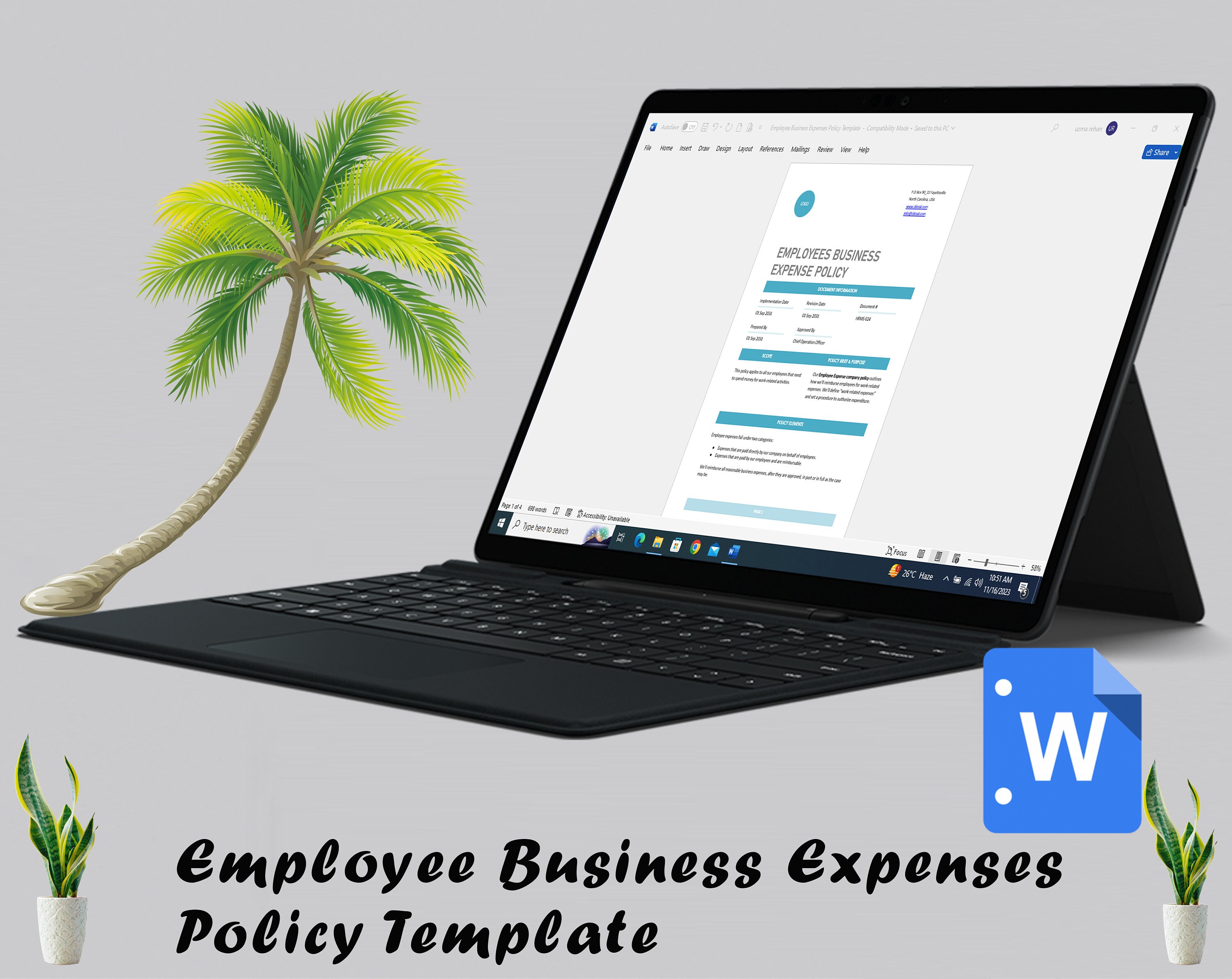 Editable Employee Business Expenses Policy Template Easy to - Etsy
