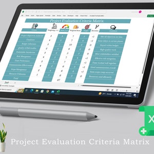 Project Evaluation Criteria Matrix | Project Management | Project ...
