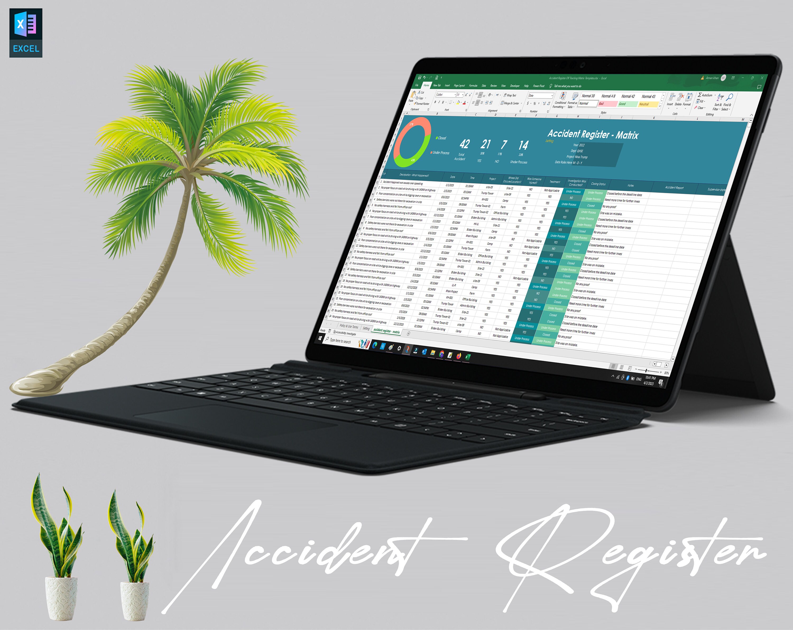 Accident Tracker | Accident Matrix | Incident Register | Health and ...