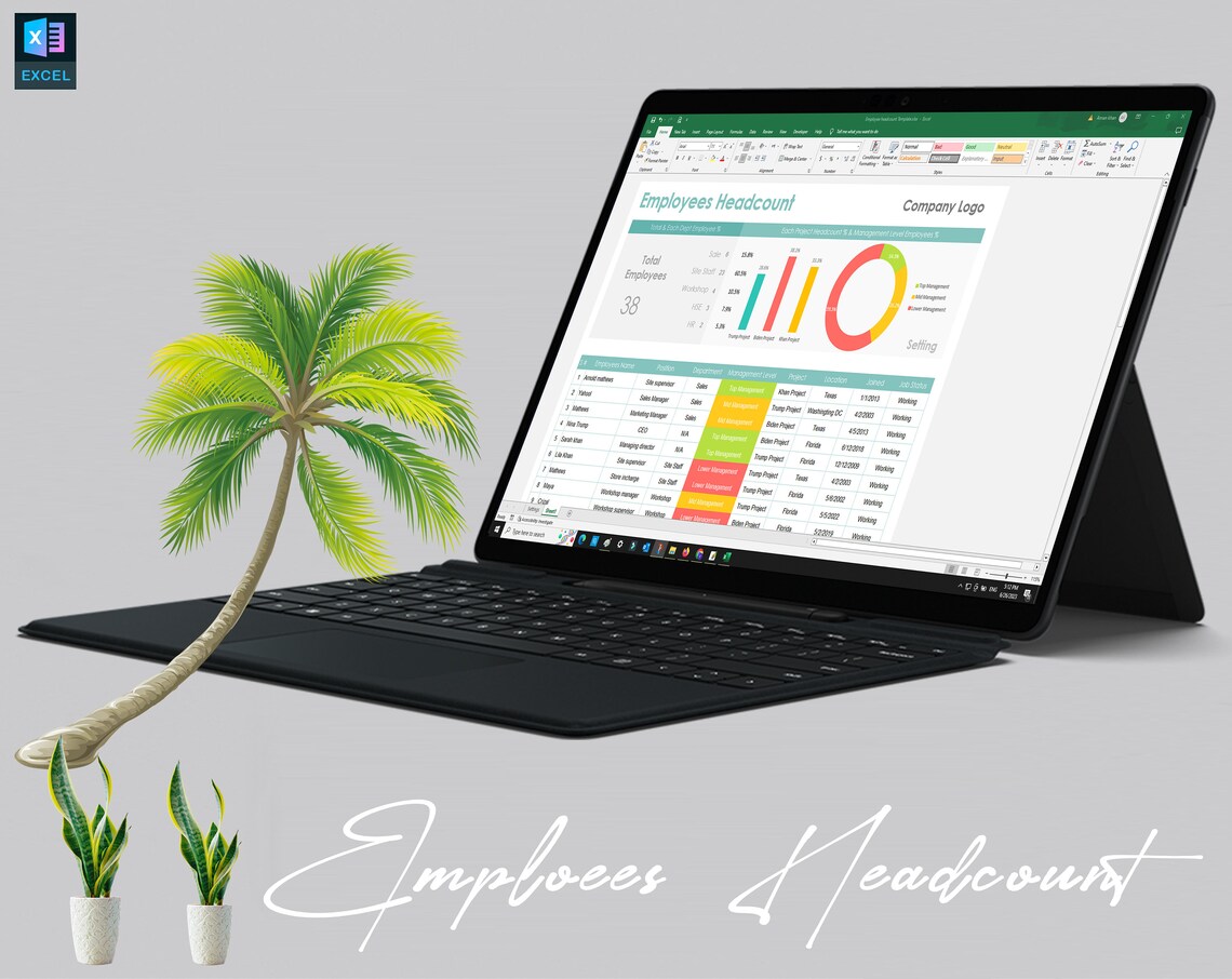 Employees Headcount Template | Human Resources Template | HR Form ...