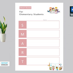 Elementary School Student SMART Goals Template | Student Digital ...