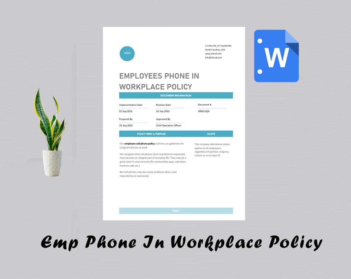 Employee Phone Usage Policy | Employee Policies | HR Policies and ...