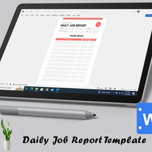Printable Daily Job Report Template | Daily Productivity | Daily Work ...