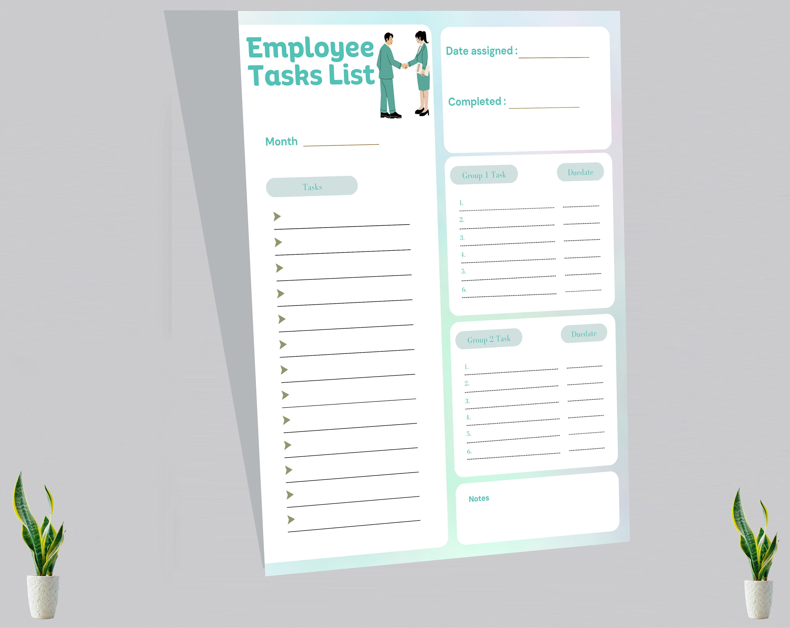 Employee Task List Template Employee Task Tracker to Do List Template ...
