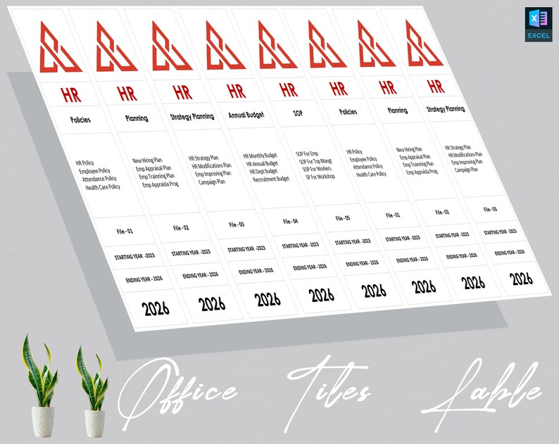 Documents Files Labels Template | Document Organizer | Files Planner ...