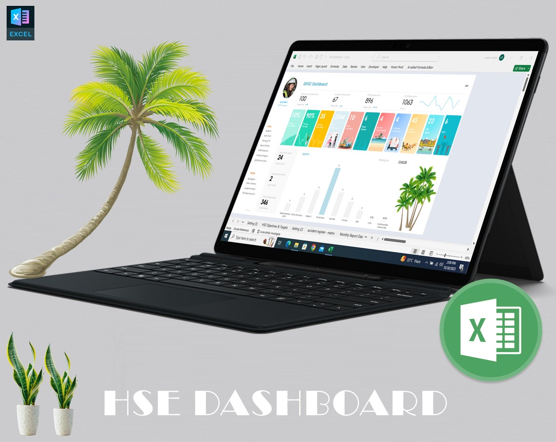 HSE Dashboard | Health Safety Environment Dashboard | Safety KPI ...