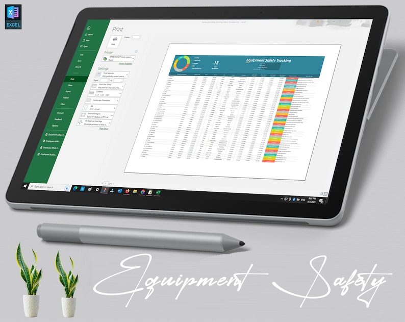 Equipment Safety Tracking Matrix Template | Tools Safety Tracking ...