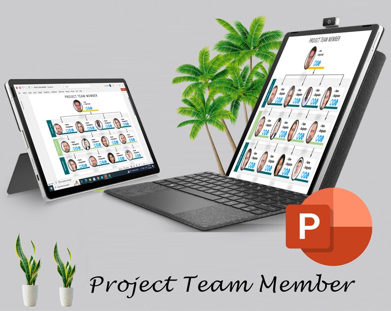 Project Team Members Chart | Project Management Template | Project ...