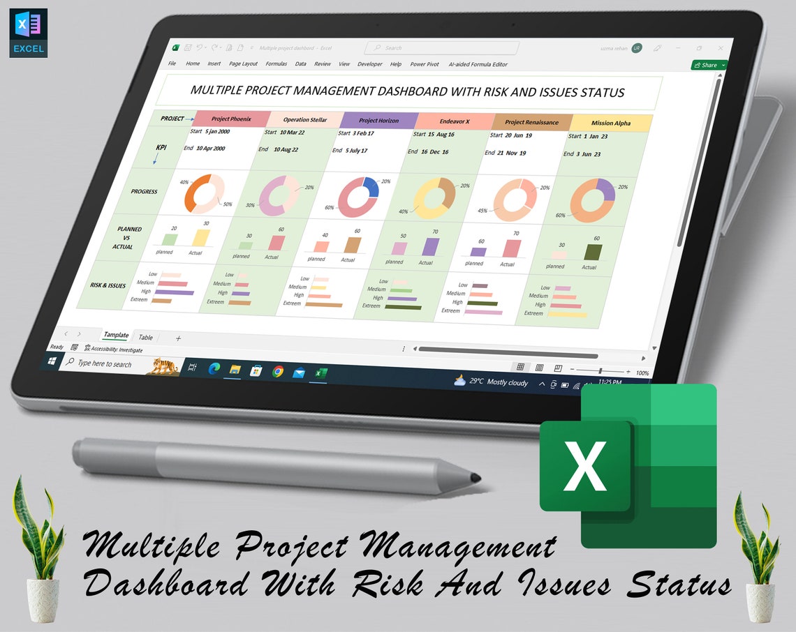 Multiple Projects Dashboard Project Management System Project ...