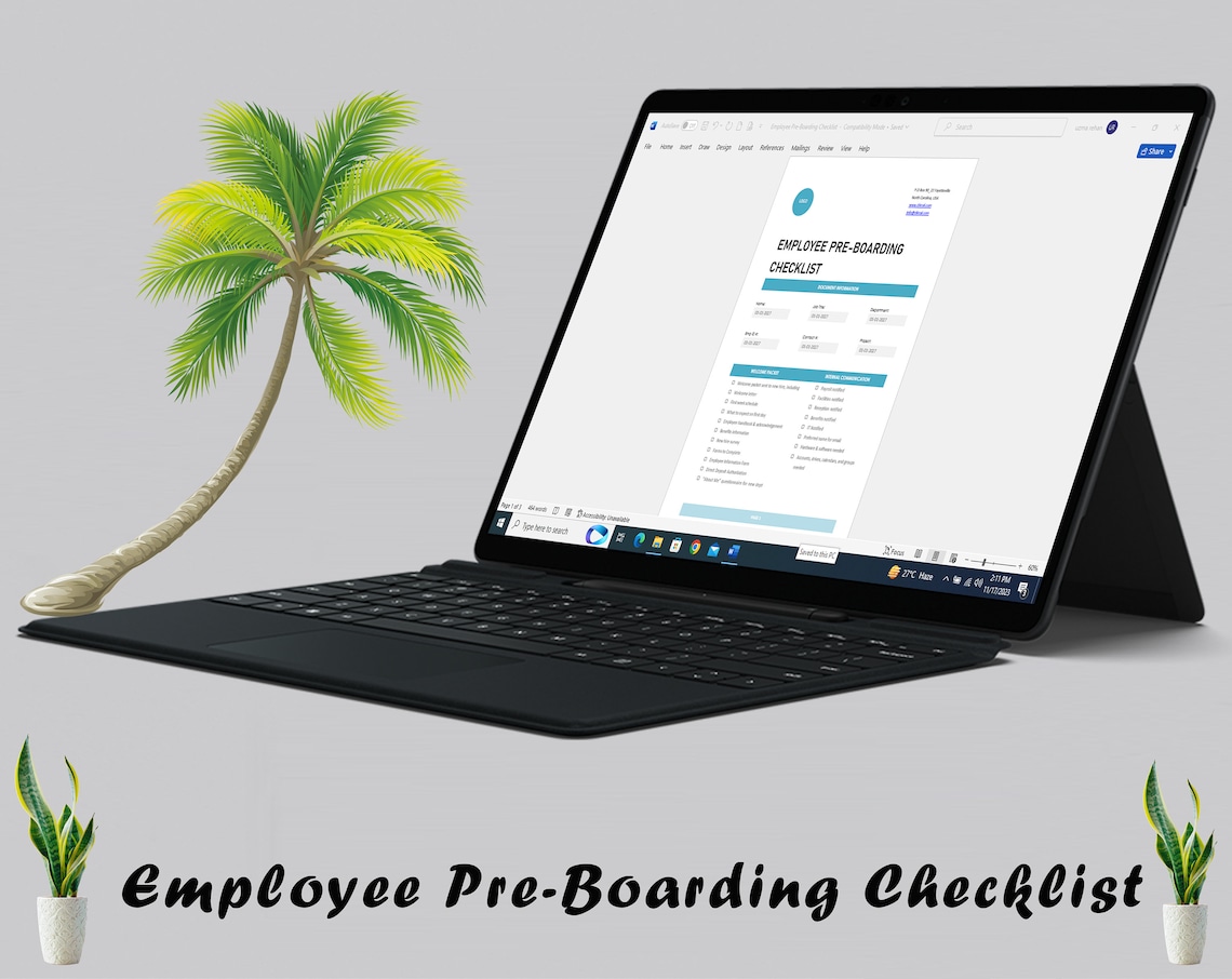 Employee Pre-boarding Checklist On-boarding Process Employee Onboarding ...