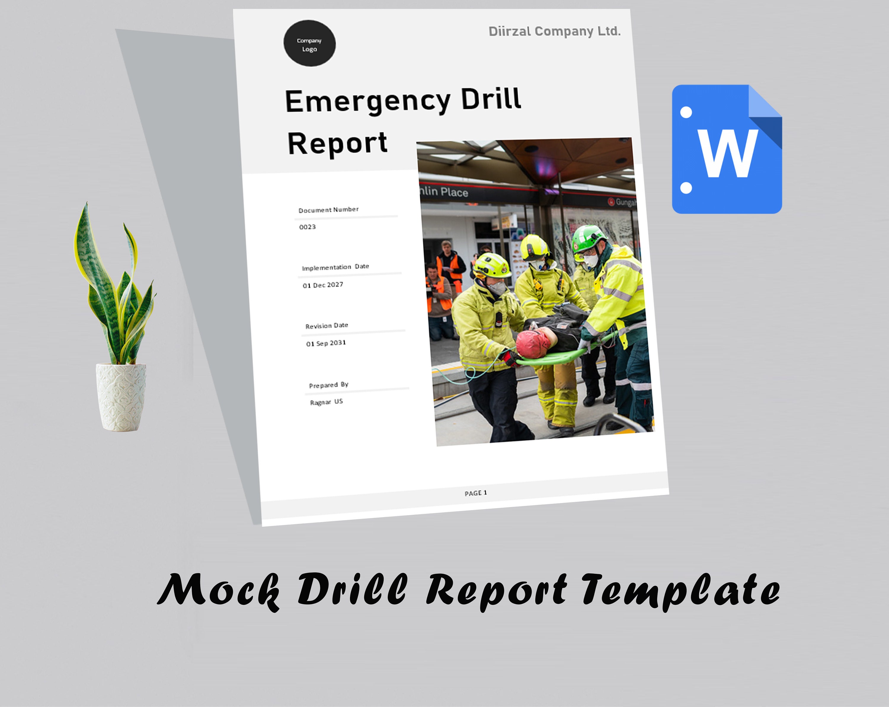Mock Drill Report Template | Health and Safety | Occupational Health ...