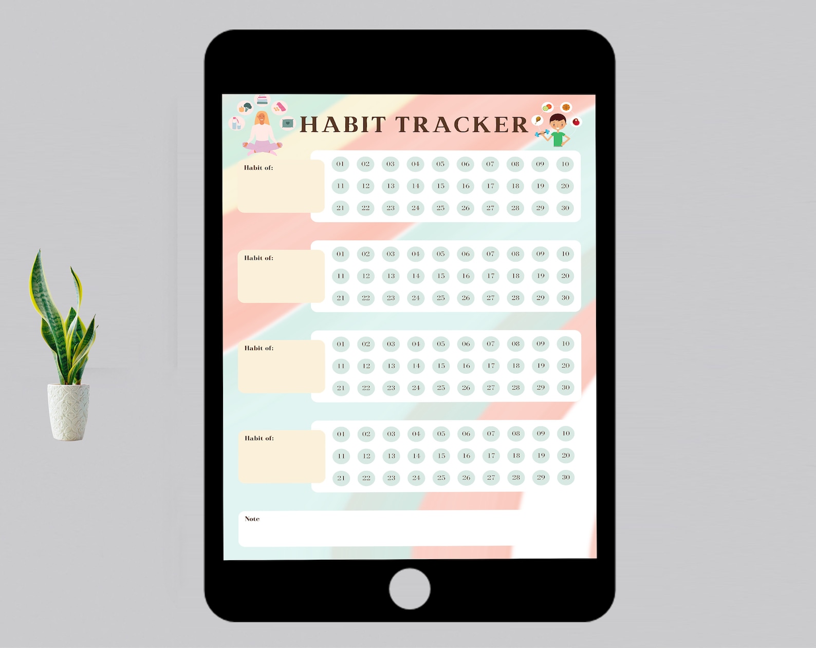 Monthly Habit Tracker Printable | Daily Habit Tracker | Habit Tracker ...