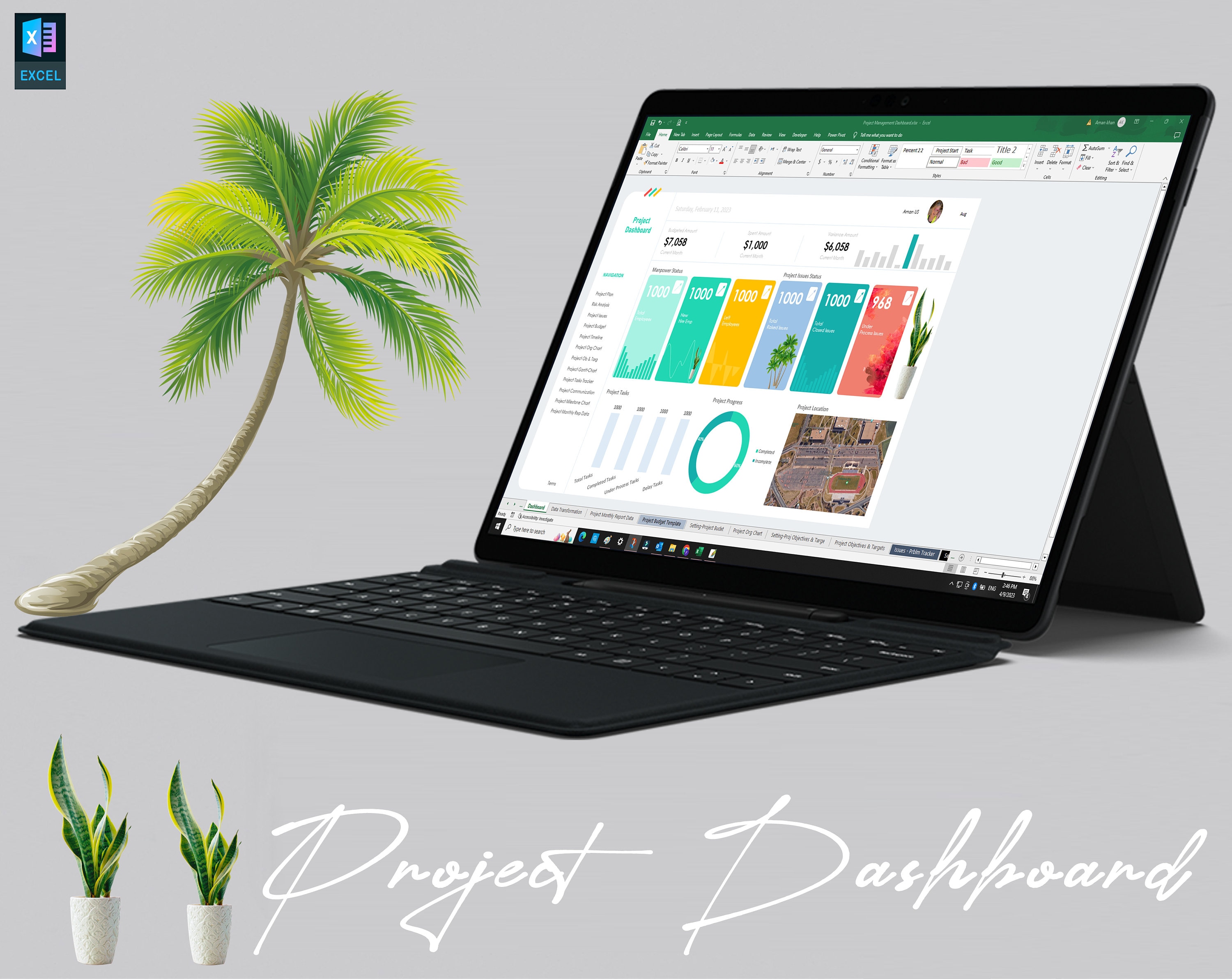 Project Dashboard | Project Management Template in Microsoft Excel ...