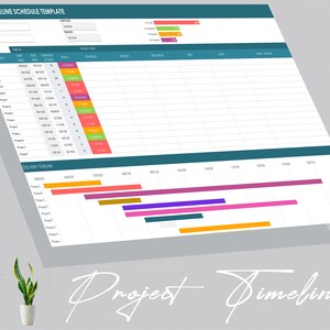 Project Timeline Schedule Template | Project Management Tools | Project ...