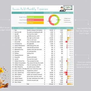 House Expenses | Expense Tracker | House Savings | Home Savings | Home ...