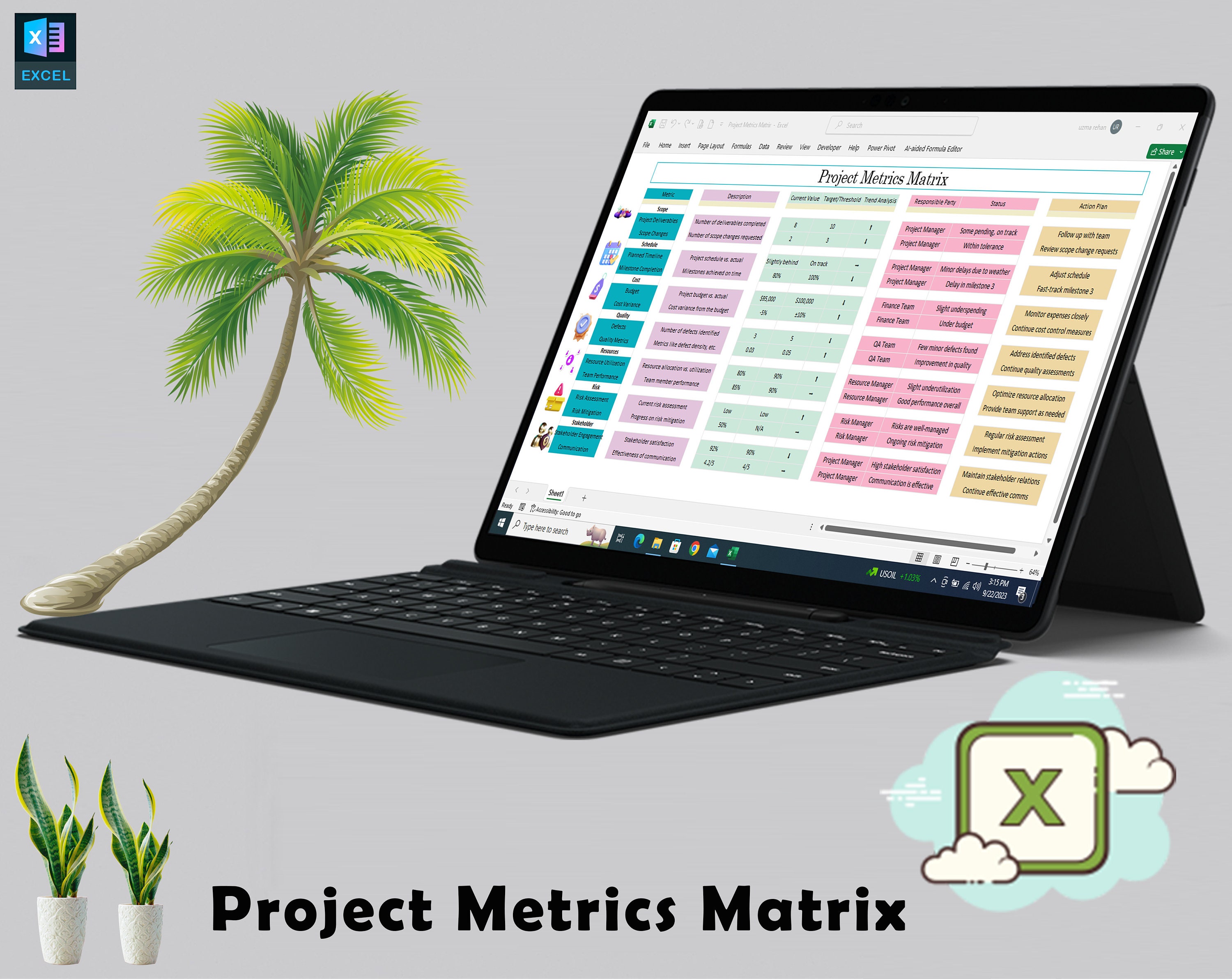 Project Metrics Matrix for Effective Analysis and Reporting Project Management System Project ...