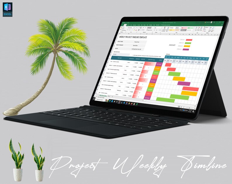 Project Weekly Timeline Template | Project Management | Project Planner ...