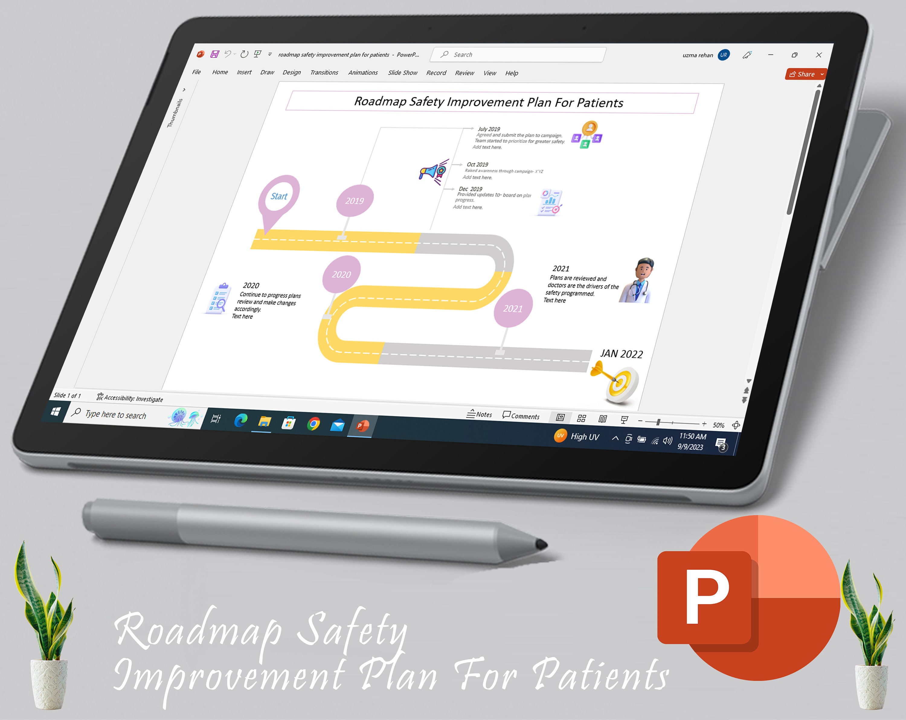 Safety Improvement Plan Roadmap Template | Health and Safety Policies ...