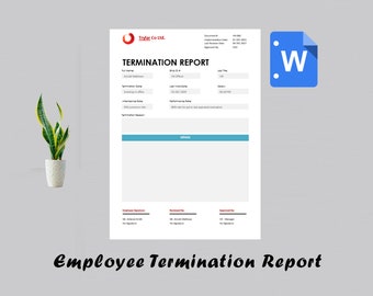 Employee Termination Form Human Resources Template Printable ...