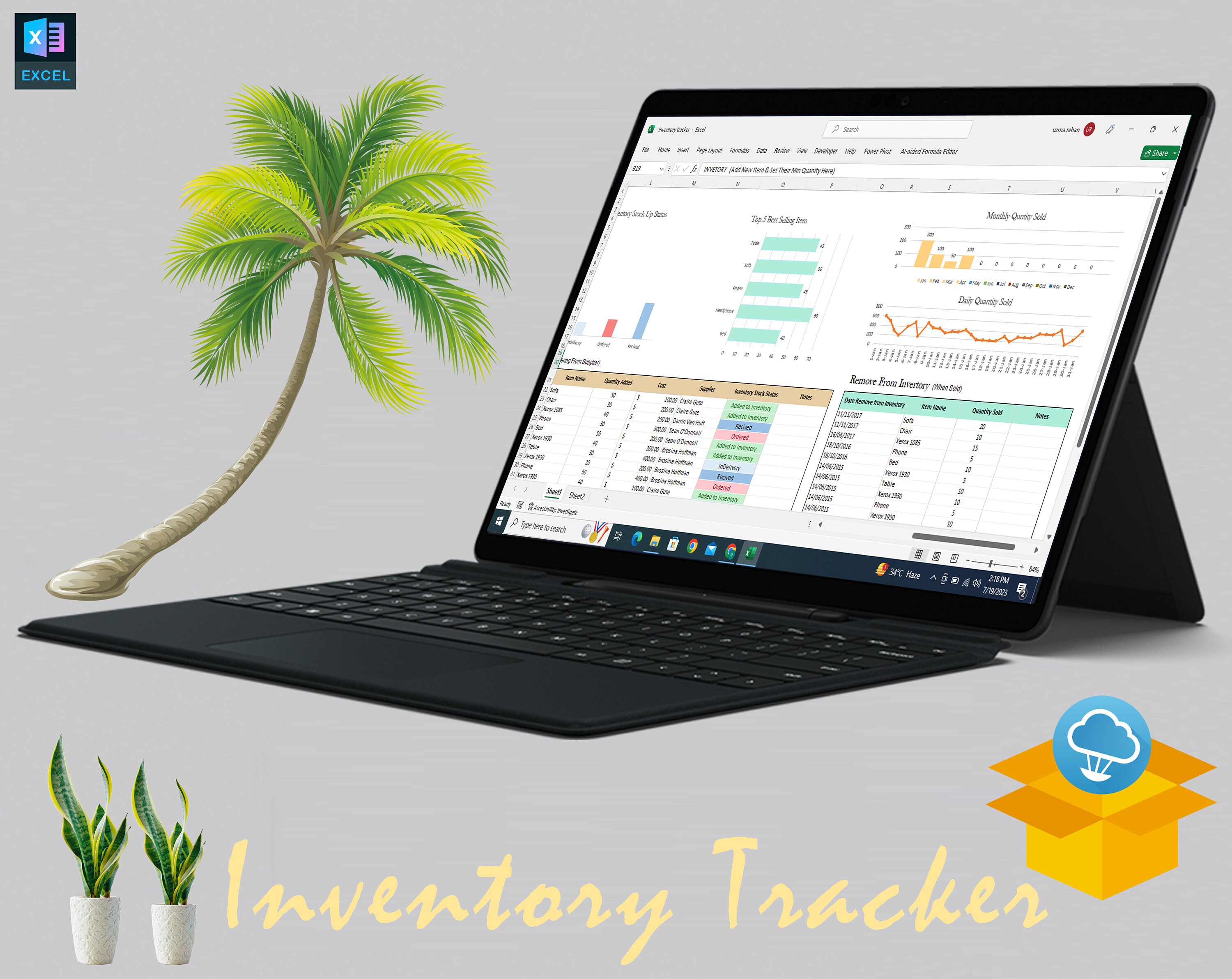Inventory Tracking Matrix Template | Inventory Tracker | Inventory ...