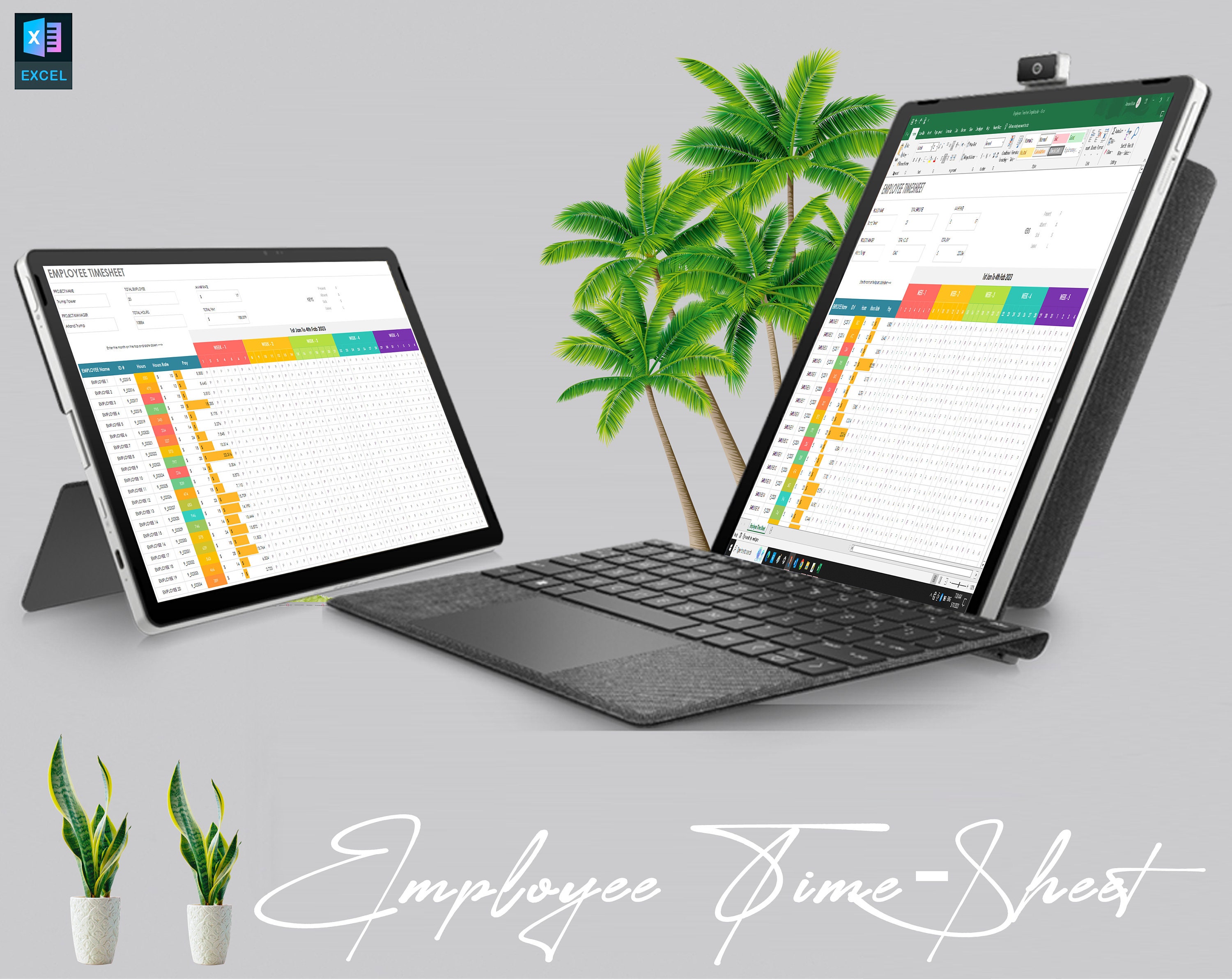 Employees Timesheet Template | Timesheet Template | Employee Time ...