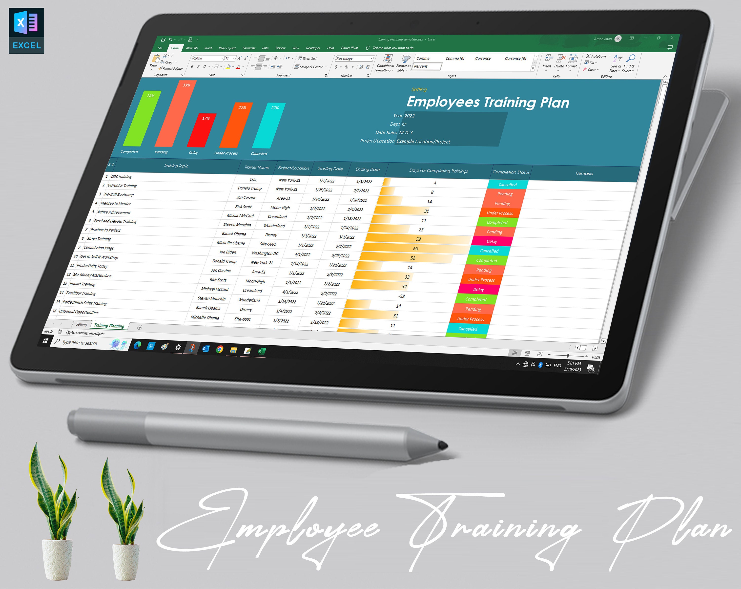 Employee Training Planning Template | Training Templates | New Hire ...