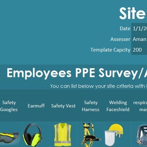 Employees PPE Survey & Assessment Matrix Template | Health and Safety ...