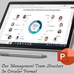 Management Team Structure in Circular Chart | Organization Chart ...