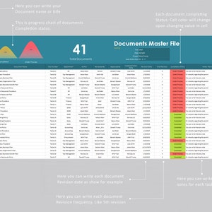 Document Tracking Matrix Template | Document Organizer | Document ...