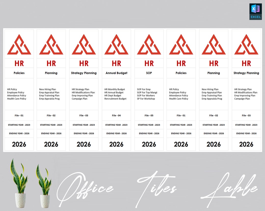 Documents Files Labels Template | Document Organizer | Files Planner ...