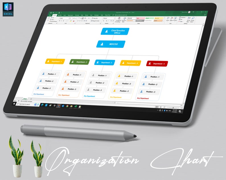 Organization Chart Template | Business Organization Chart | Company Org ...