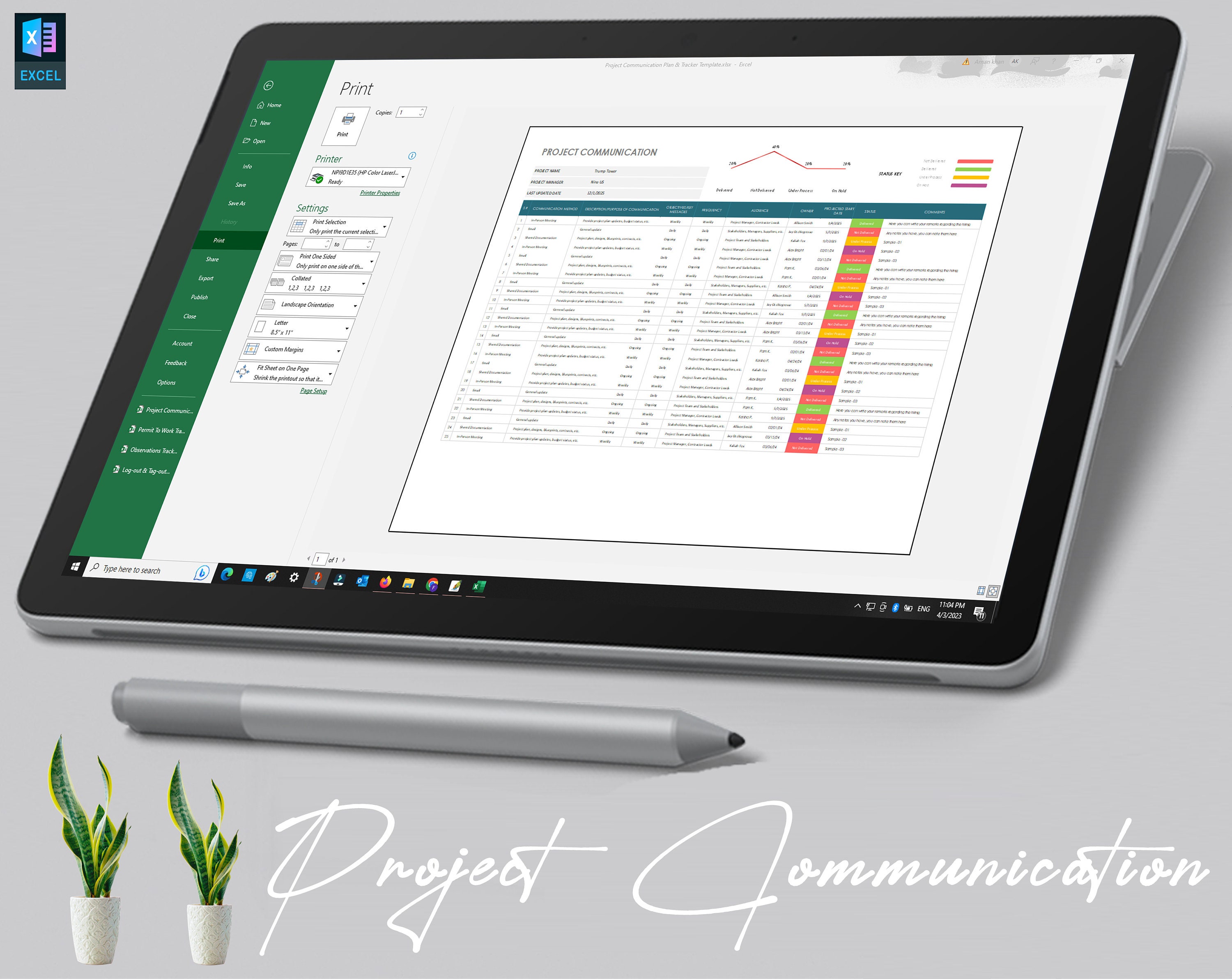 Project Communication Tracker | Communication Log | Client ...