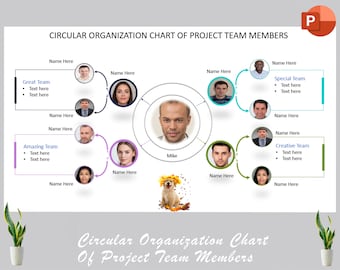 Circular Organization Chart of Project Team Members | Project ...