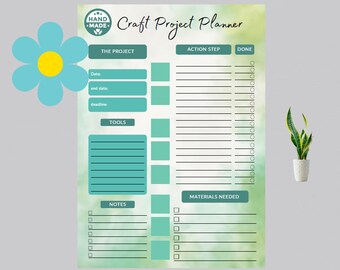 Craft Project Planner Digital Printable A4, A5, Letter Size Great for ...
