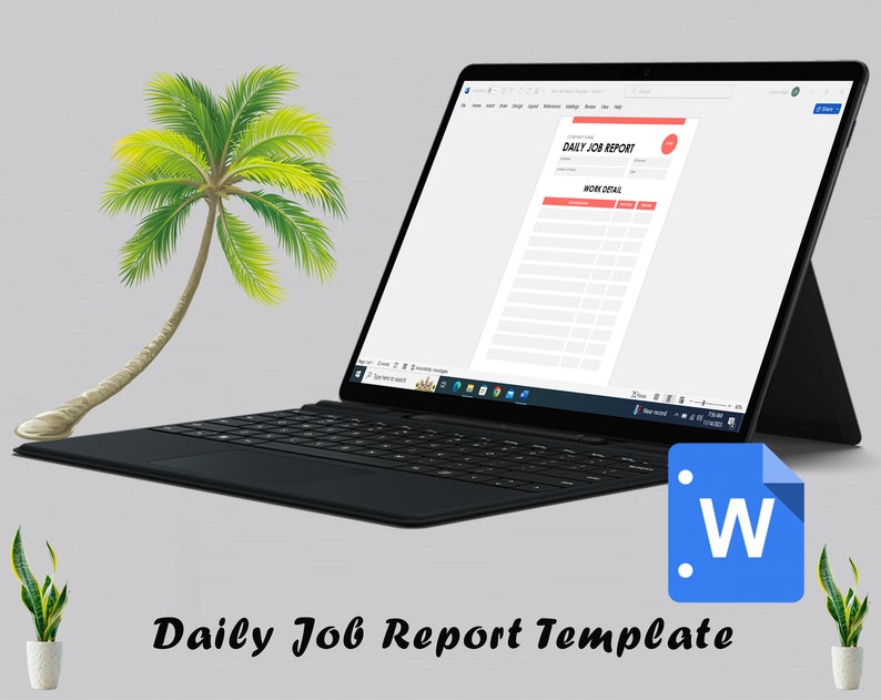 Printable Daily Job Report Template | Daily Productivity | Daily Work ...