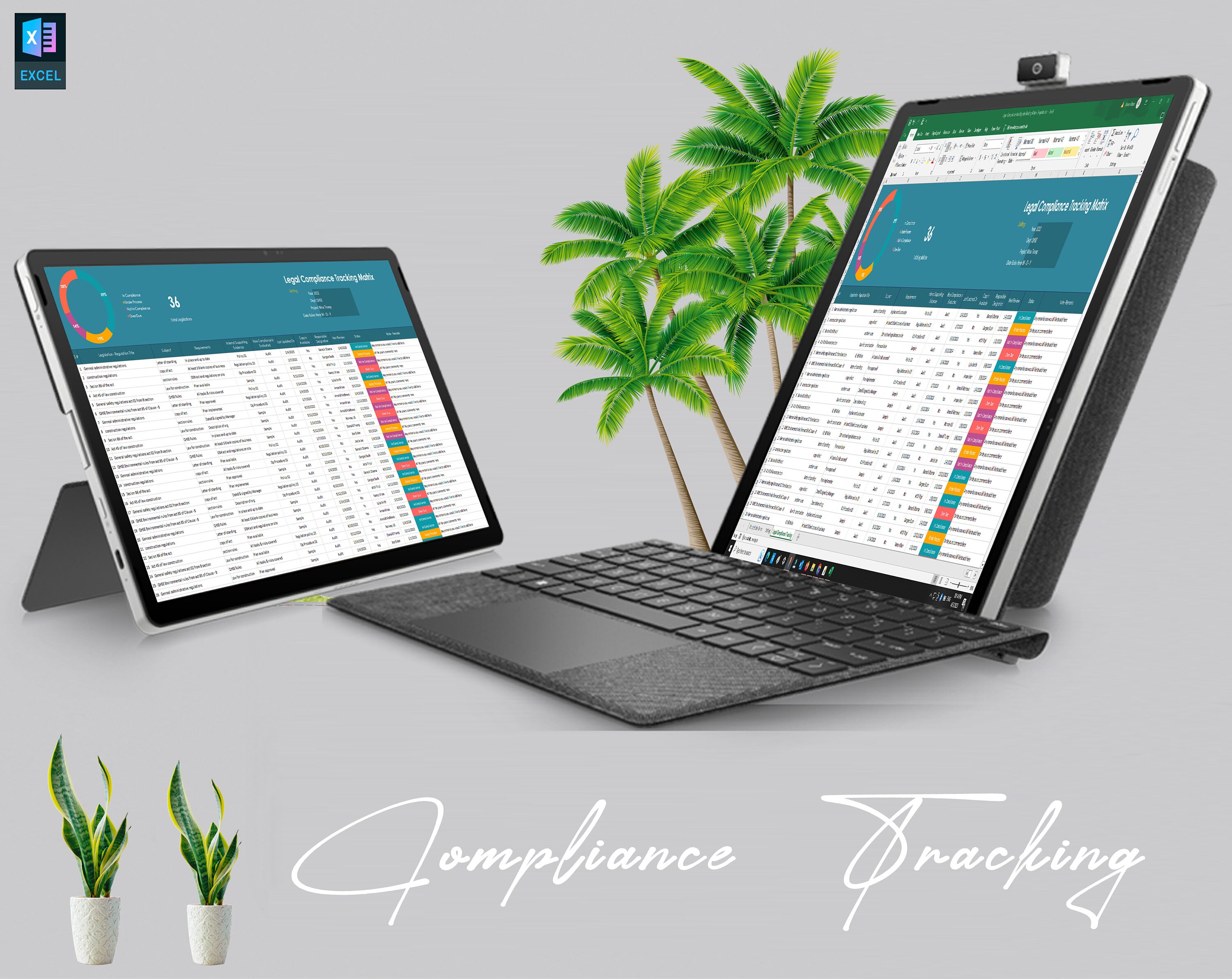 Legal Compliance Tracking Matrix Template | Legal Legislations Tracker ...