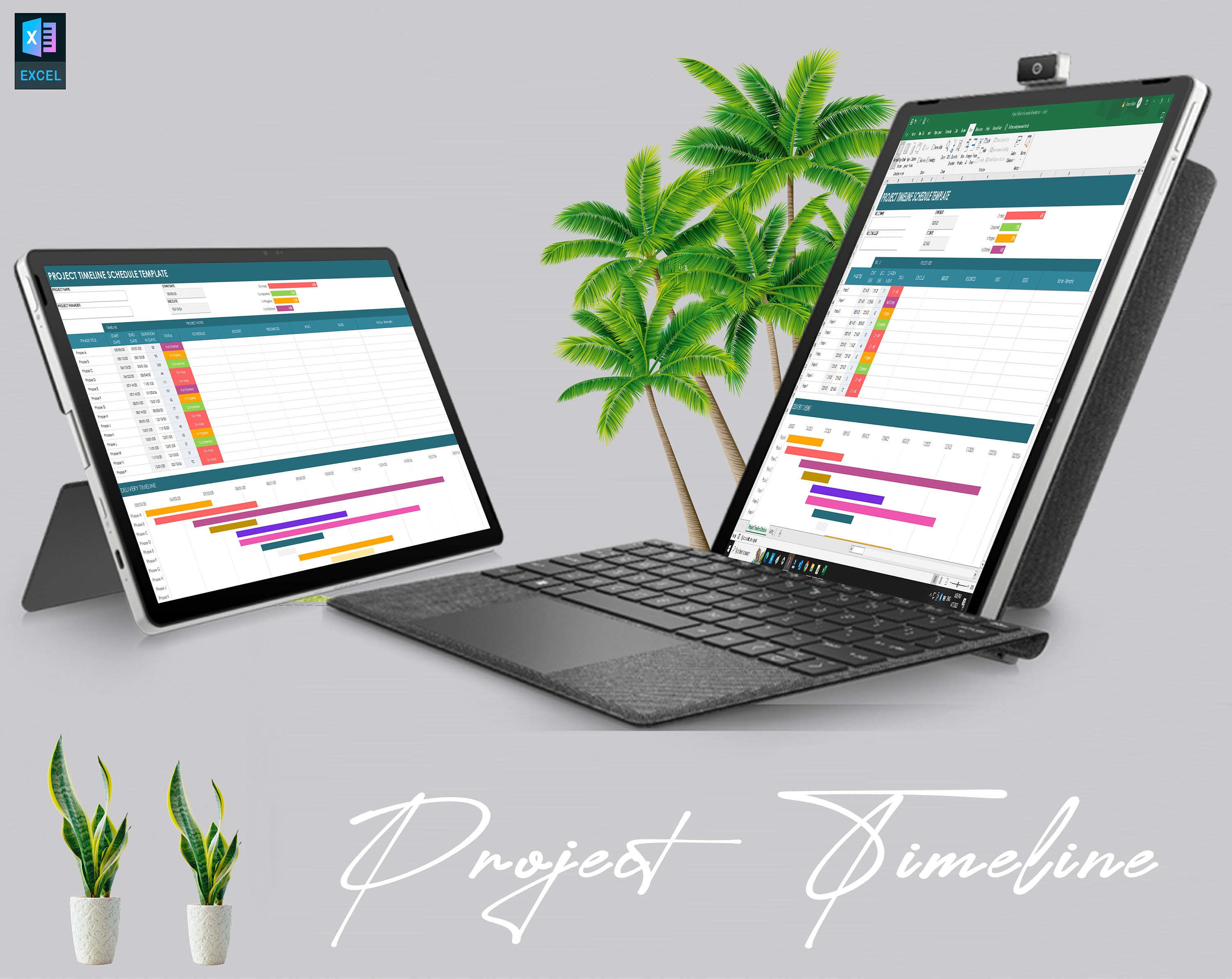 Project Timeline Schedule Template | Project Management Tools | Project ...