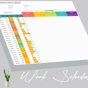 Employees Schedule Template | Shift Schedule | Employee Timesheet ...