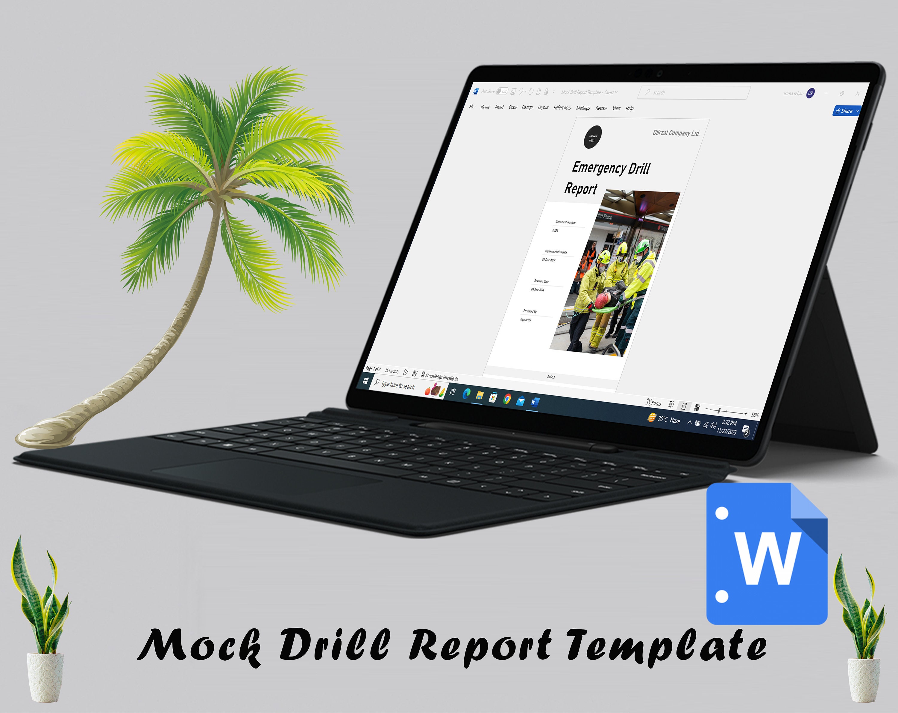 Mock Drill Report Template | Health and Safety | Occupational Health ...