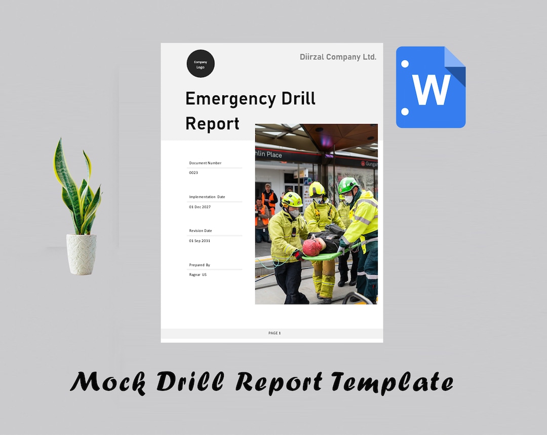 Mock Drill Report Template | Health and Safety | Occupational Health ...