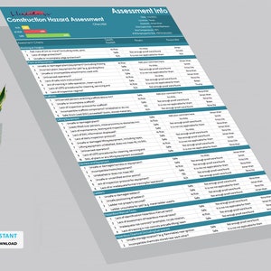 Construction Hazard Assessment Checklist Template | Construction Safety ...