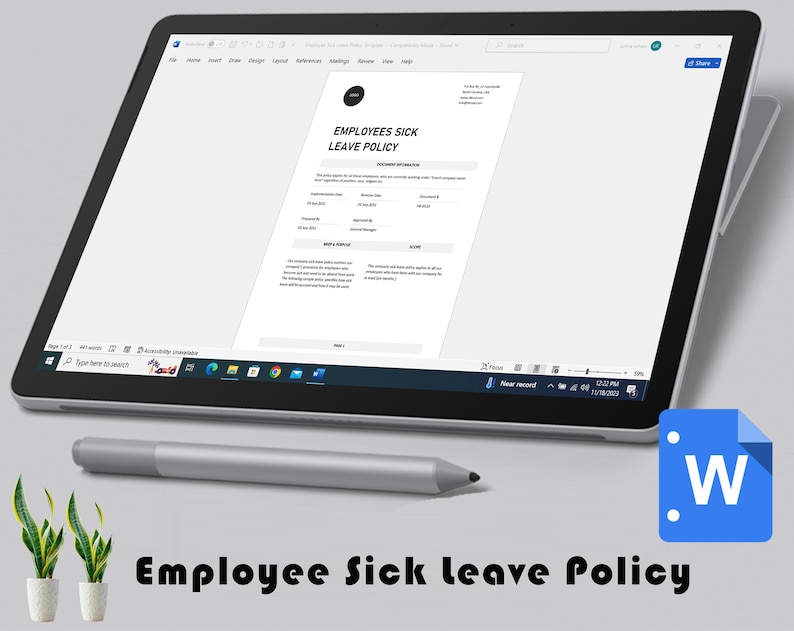 Employee Sick Leave Policy | Paid Sick Leave | Sick Policy | Unpaid ...