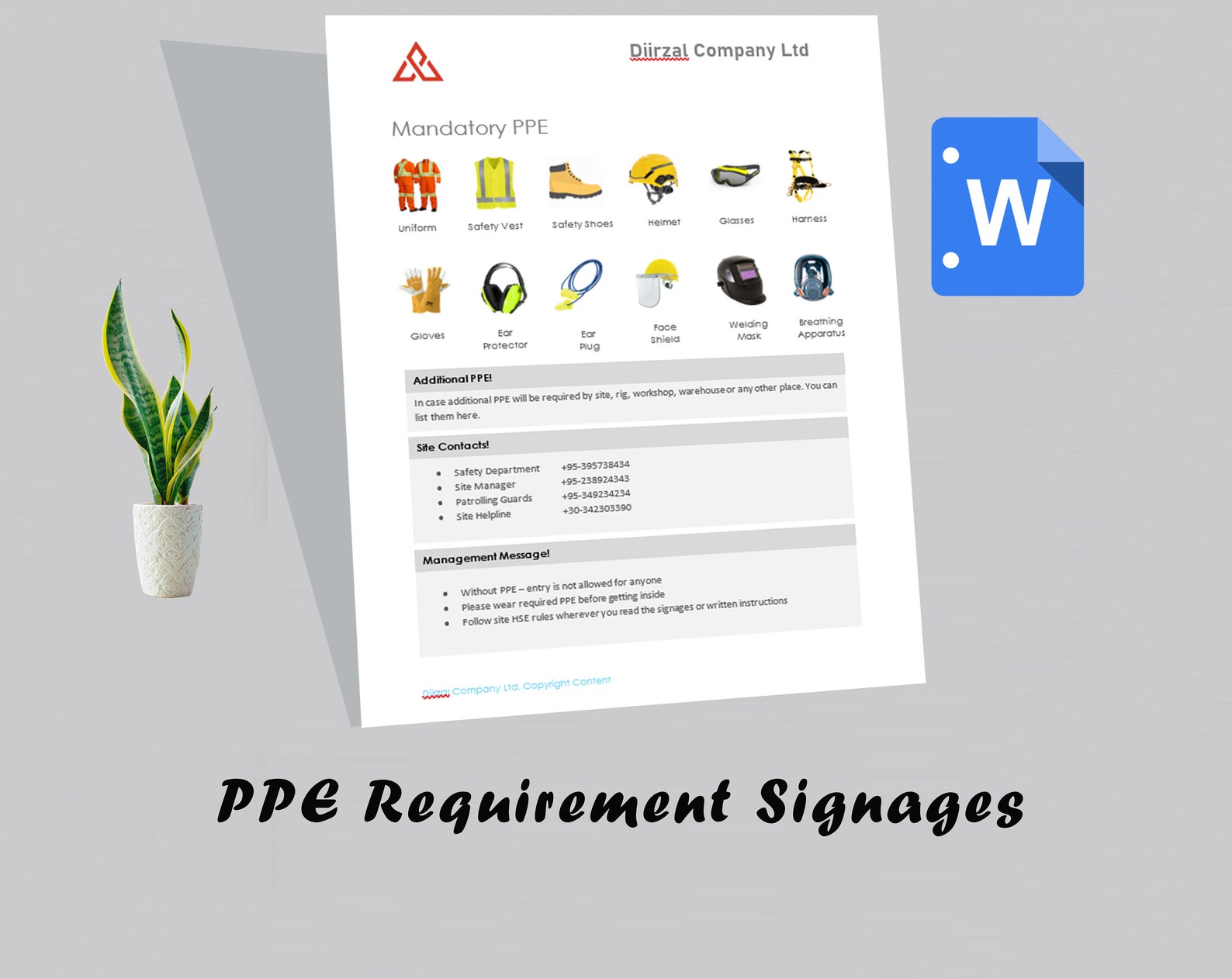 PPE Requirement Signages Sticker | Health and Safety | Personal ...