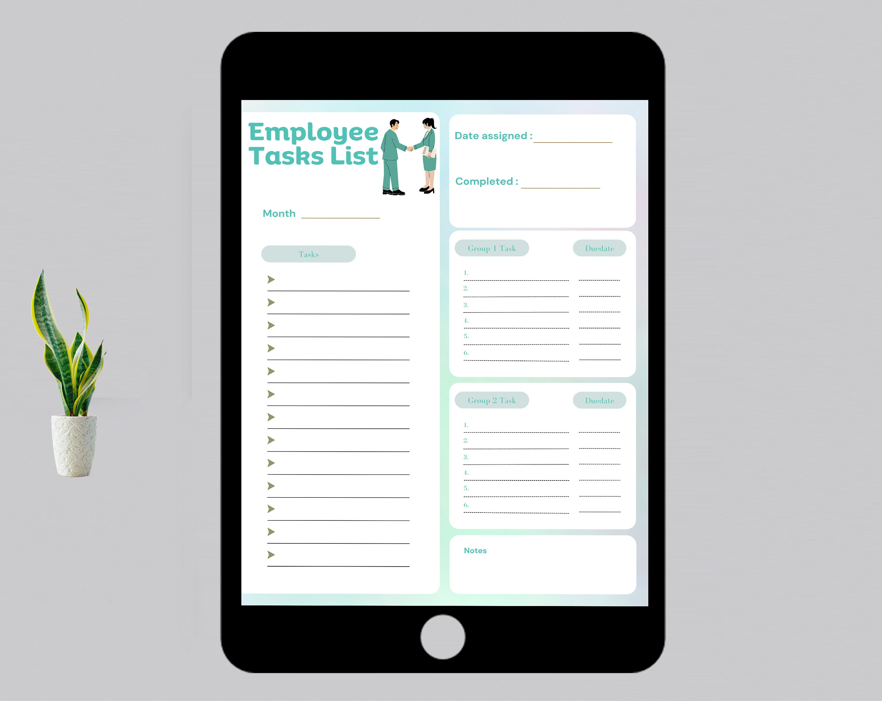 Employee Task List Template Employee Task Tracker to Do List Template ...