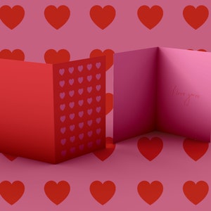 Hearts Valentine's Day Card, Printable Cards, Modern Contemporary ...