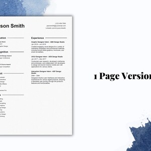 Simple UI/UX Designer Resume Template | Cover Letter and References for ...